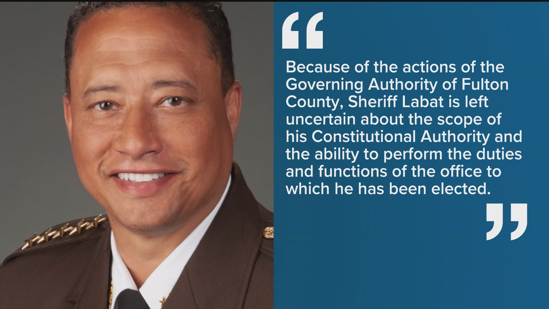 Fulton County Sheriff Pat Labat lawsuit county over budget | 11alive.com