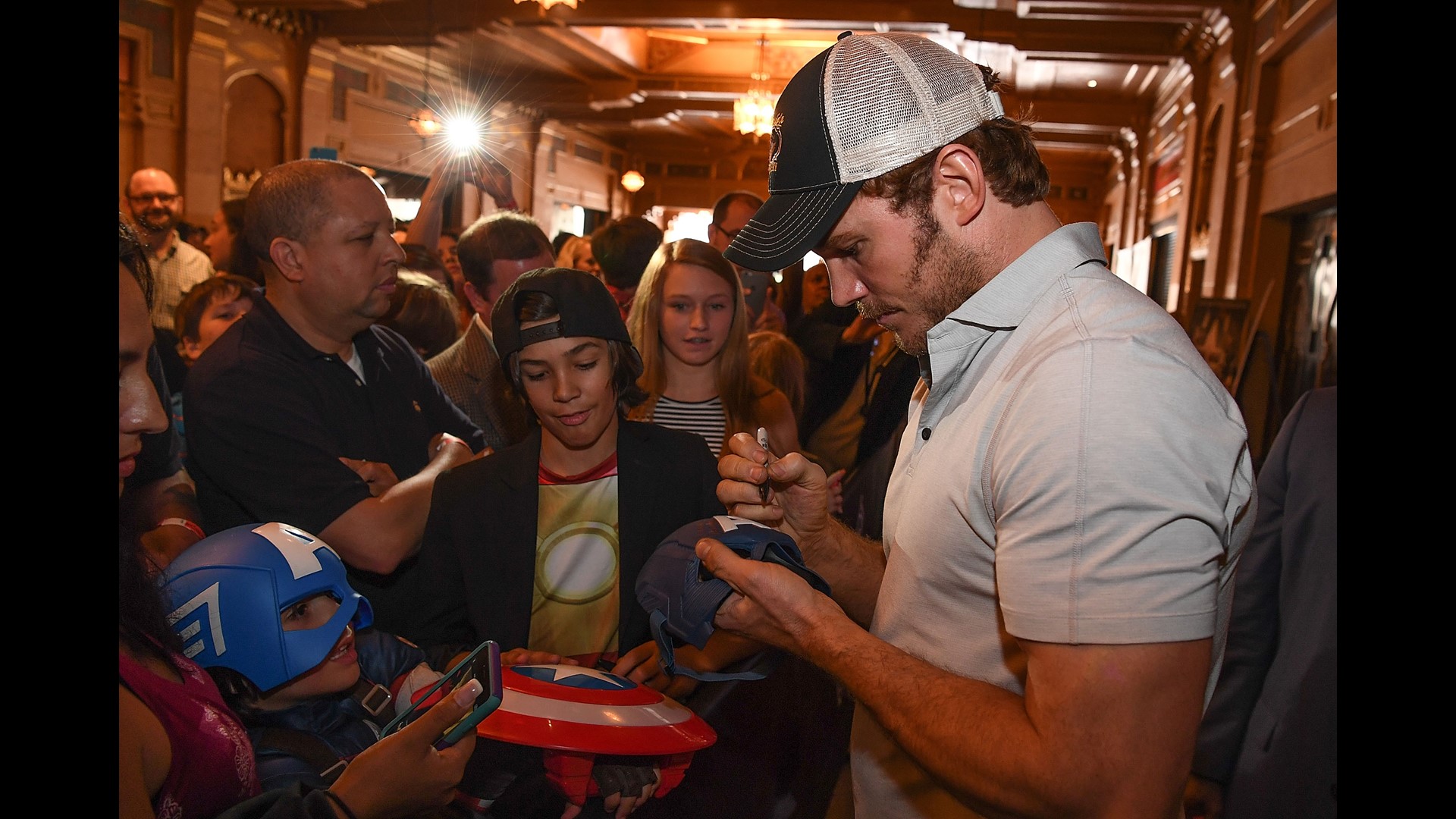 Chris Pratt joins crew, creators at Atlanta screening of 'Civil War ...