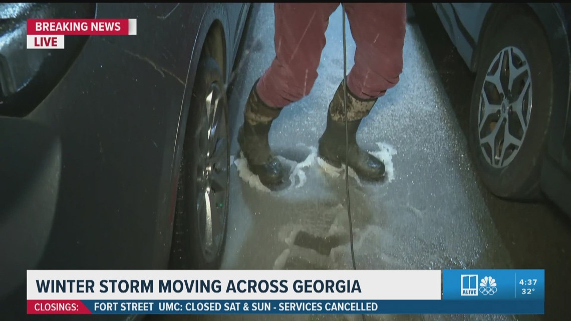 Ice accumulations in Hall County, Georgia early Sunday | 11alive.com