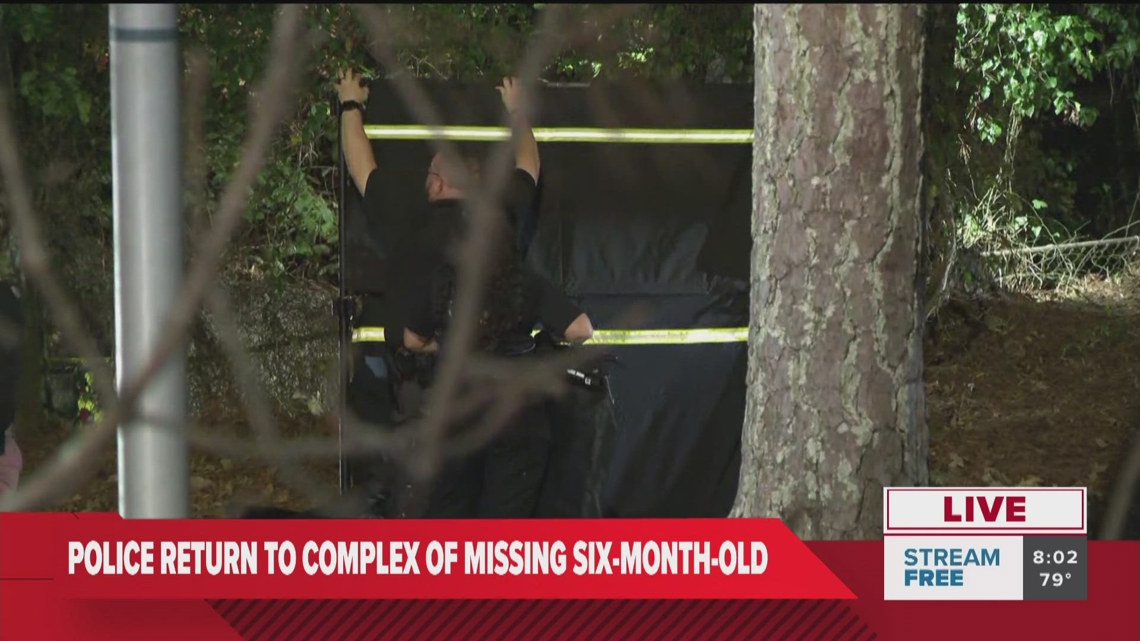 Crime scene unit at apartment complex where 6-month-old baby went ...