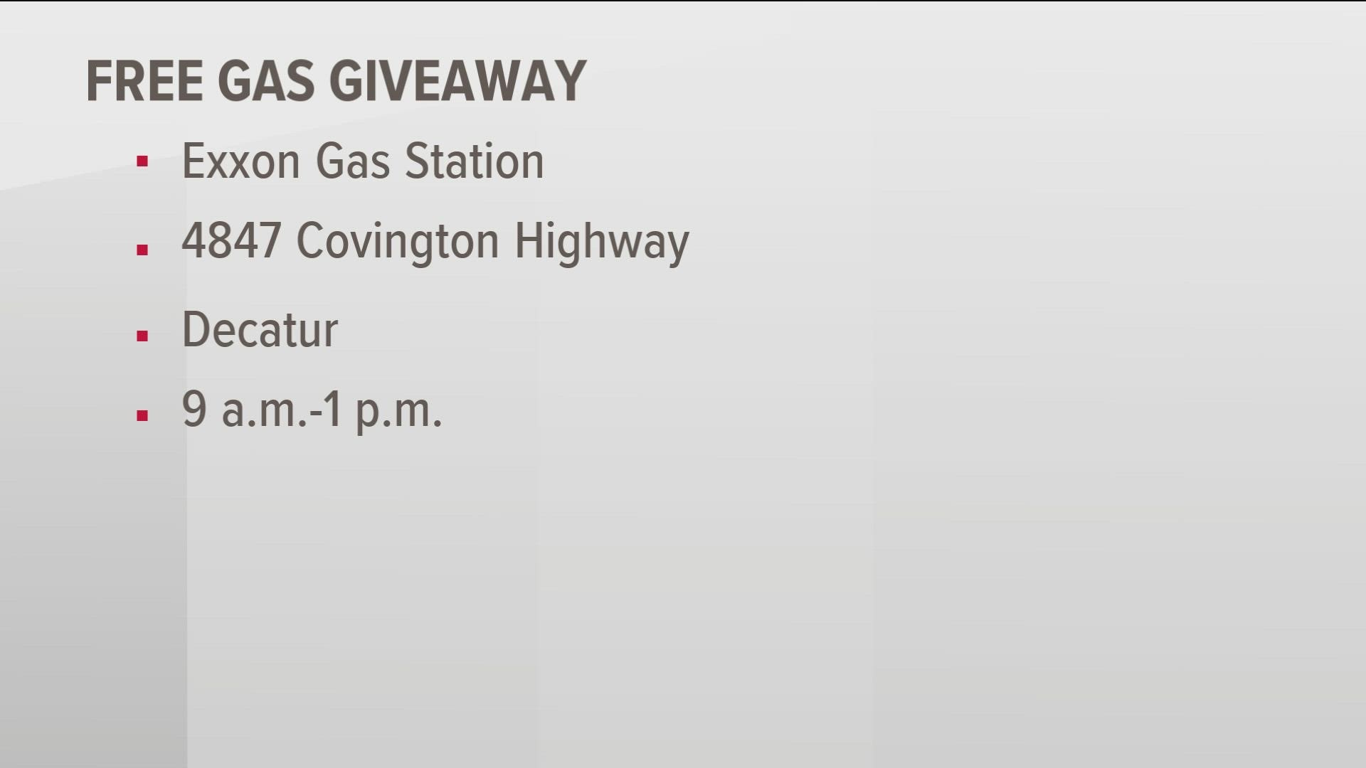 Free gas event in Decatur Georgia today | 11alive.com