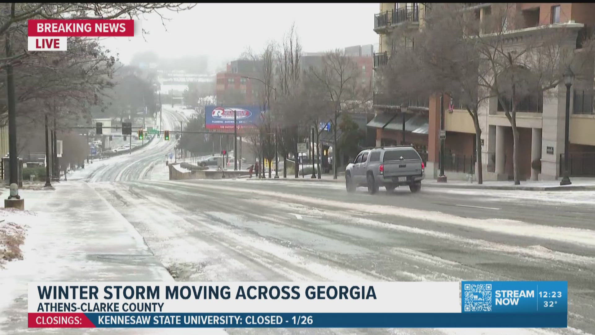 Wet, icy roads in Athens-Clarke County | 11alive.com