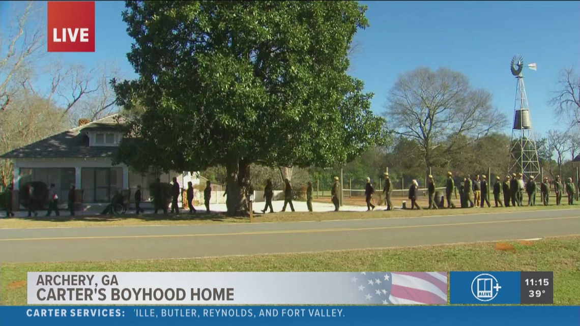 National Park rangers at Jimmy Carter's boyhood home | Motorcade route ...