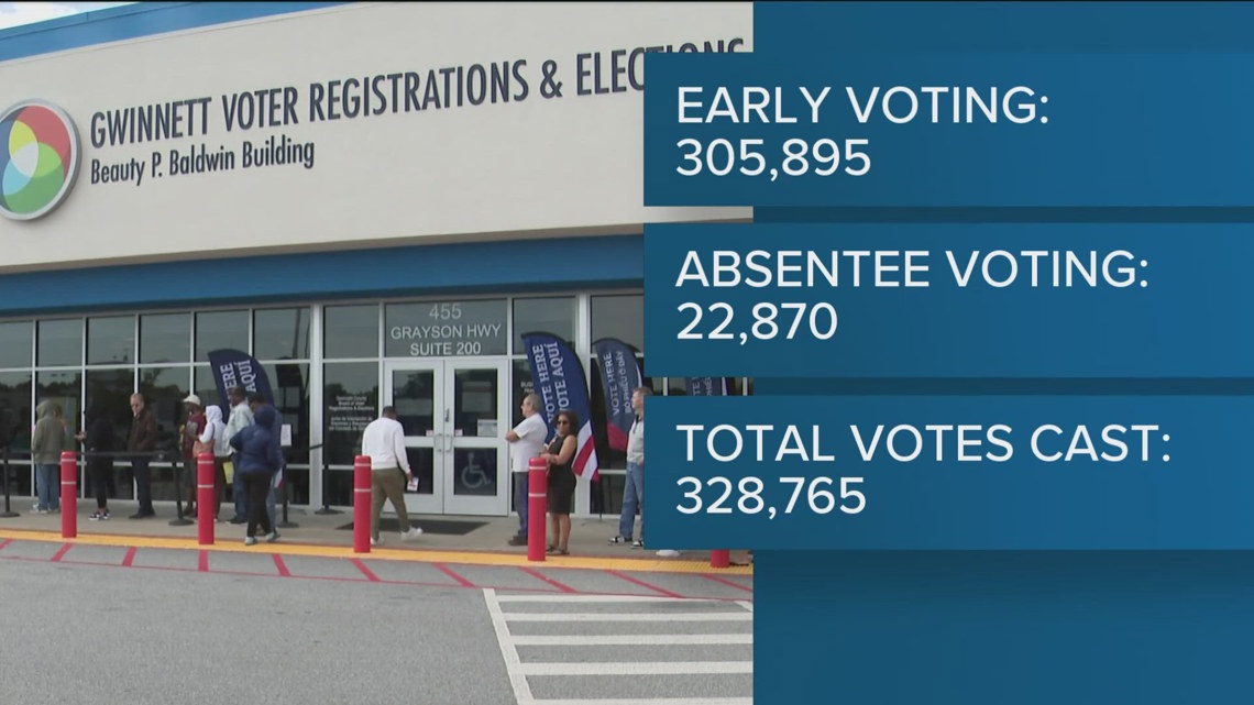First day of early voting in Georgia breaks records with massive ...