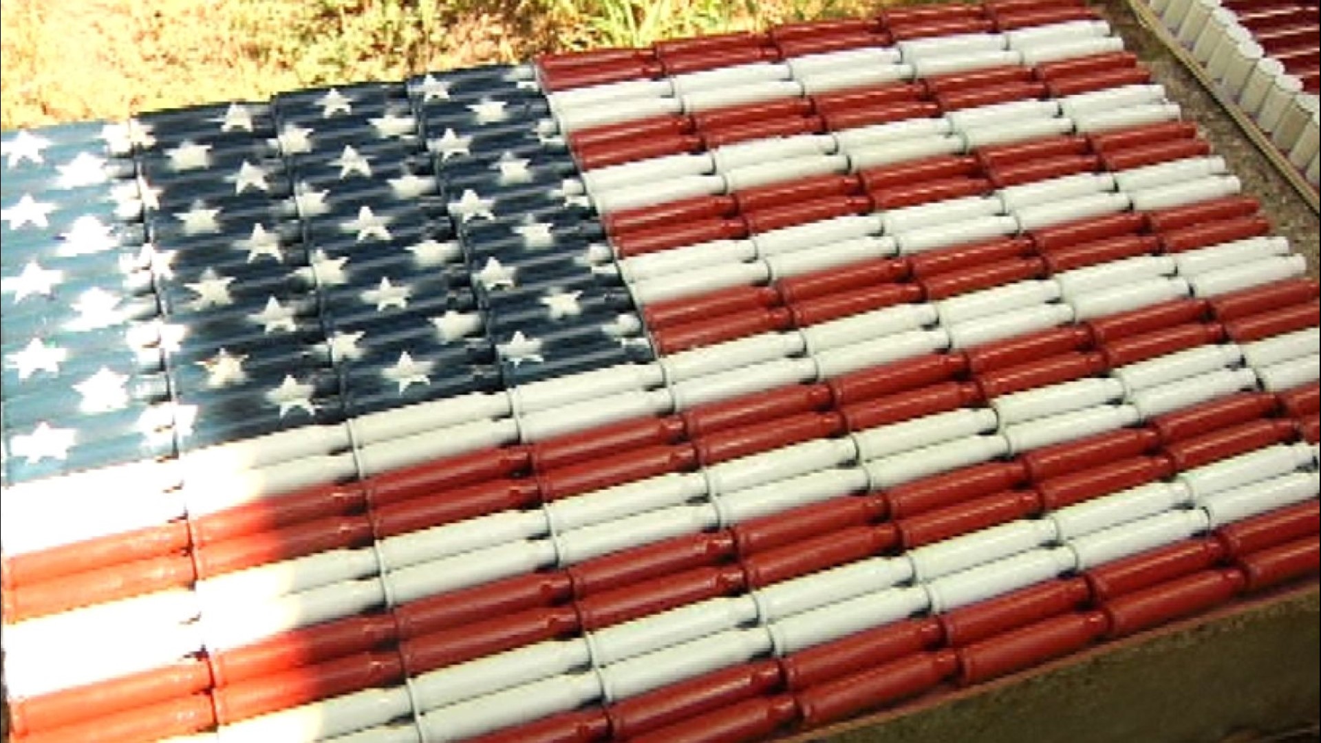 Man turns shell casings into US flags | 11alive.com
