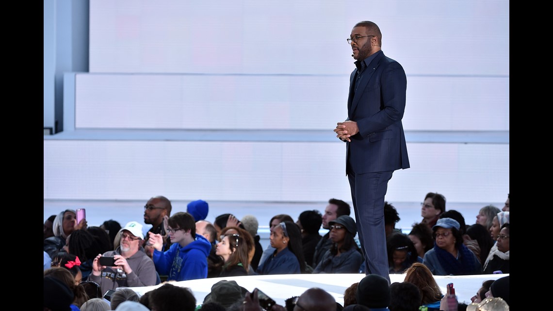 Tyler Perry parks blue car outside his studio as reminder of how he ...