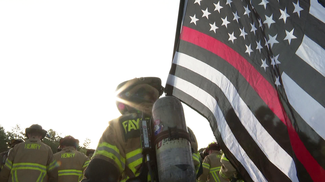Georgia first responders climb Stone Mountain for 9/11 | 11alive.com