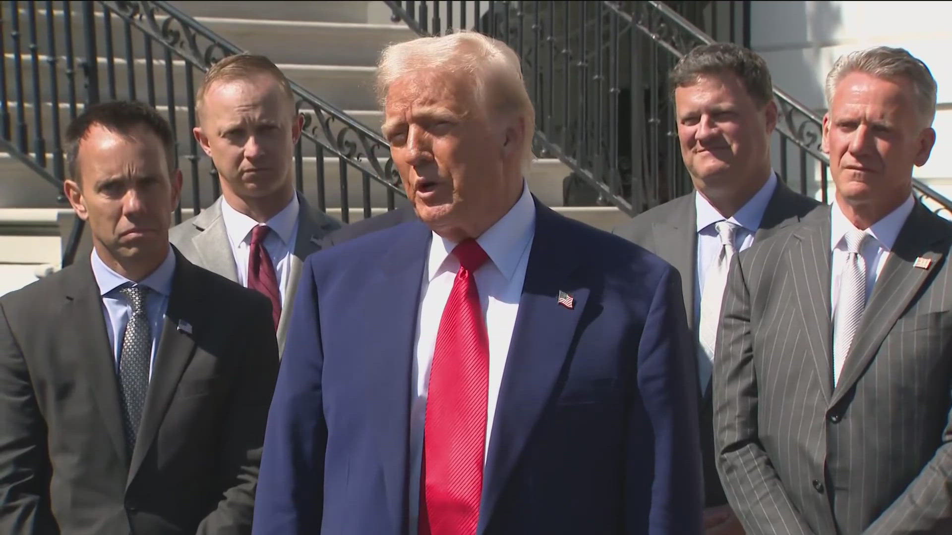 Trump Fulton County mug shot outside Oval Office | 11alive.com