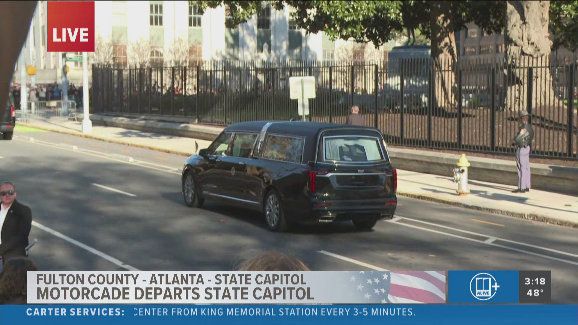 Jimmy Carter motorcade departs State Capitol | 11alive.com
