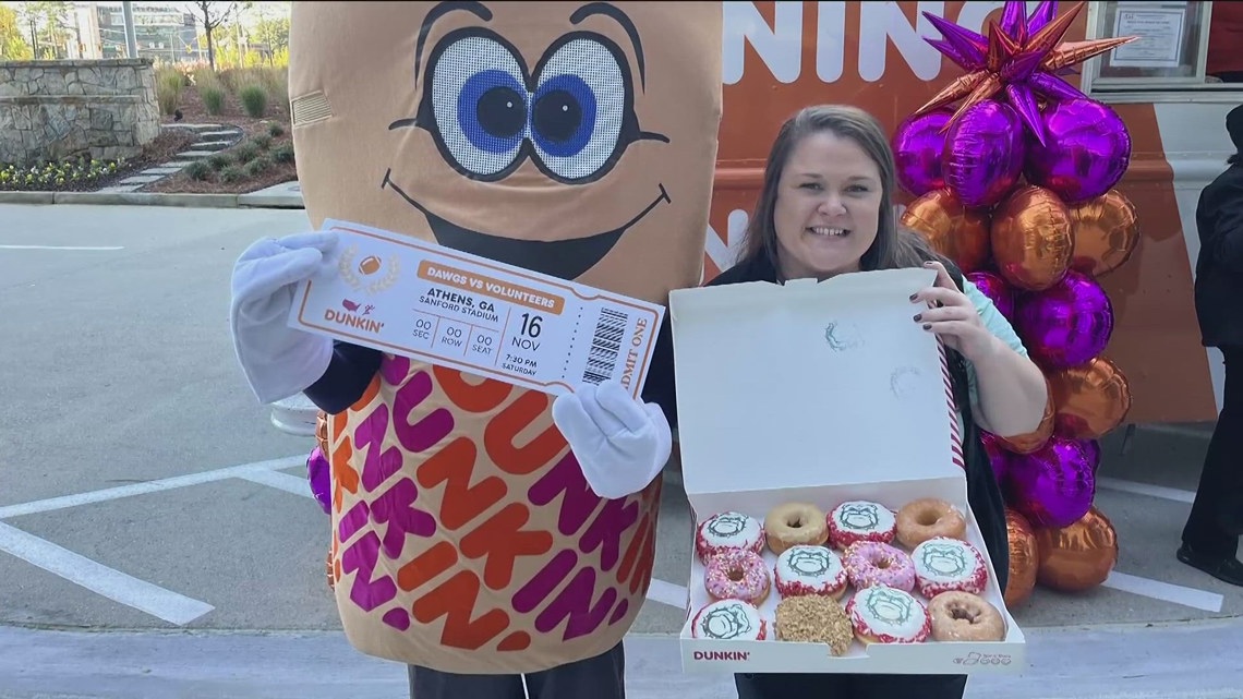 Dunkin' Donuts surprises nurse with tickets to UGA game | 11alive.com