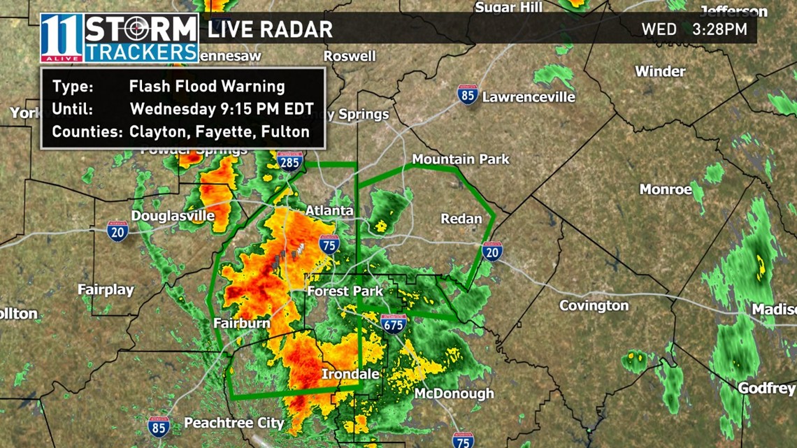 Flash flood warning for several Georgia counties | 11alive.com