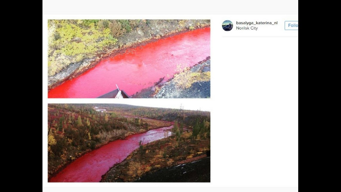 Blood red Russian river not a plague but still scary | 11alive.com