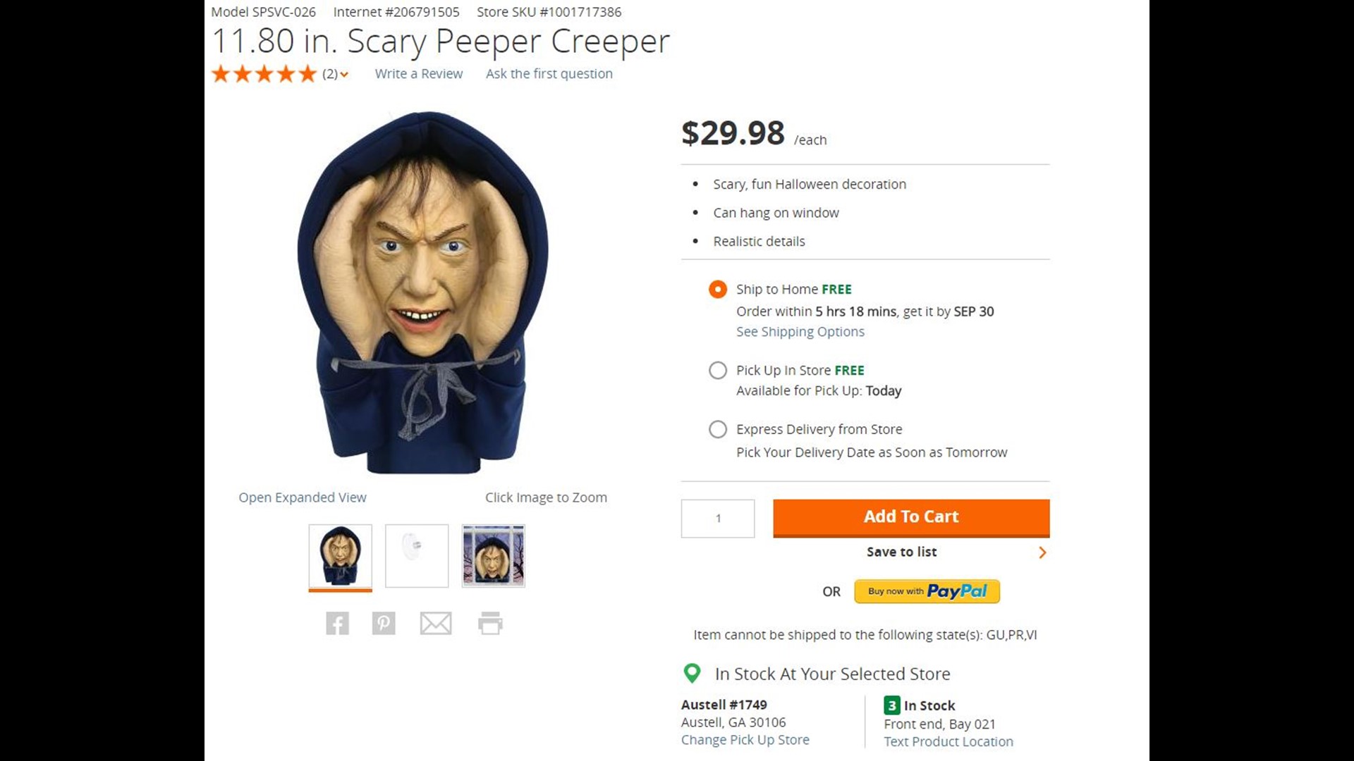 PHOTOS | "Scary Peeper Creeper" decorations | 11alive.com