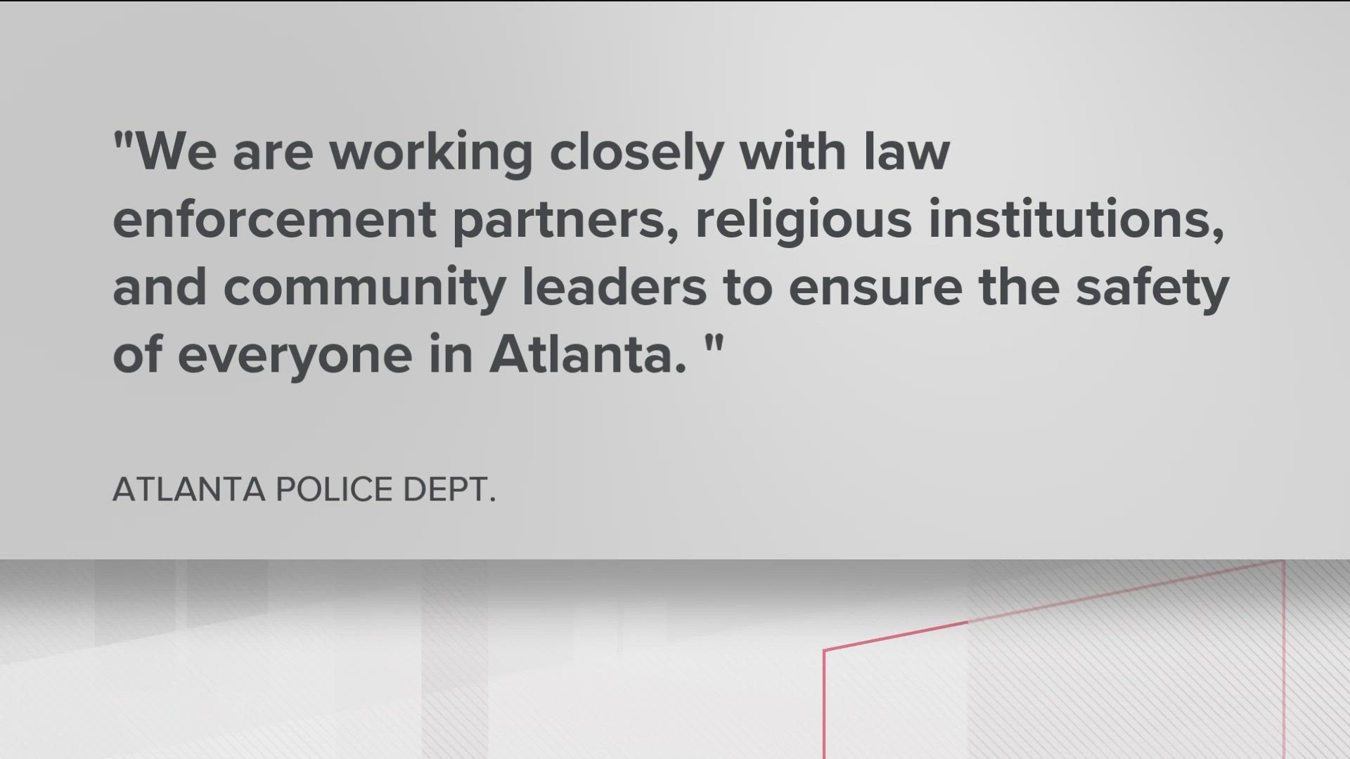 Atlanta Police Issue Public Safety Alert Regarding Conflict Between