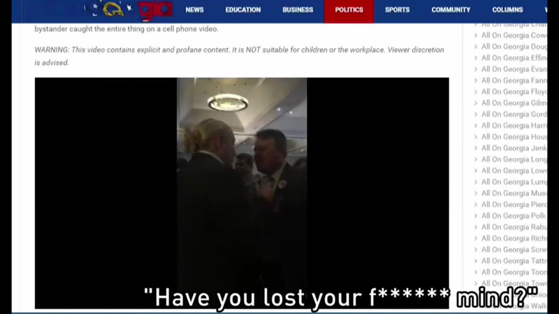 New video appears to show profanity-laced tirade at Ga. victory party ...