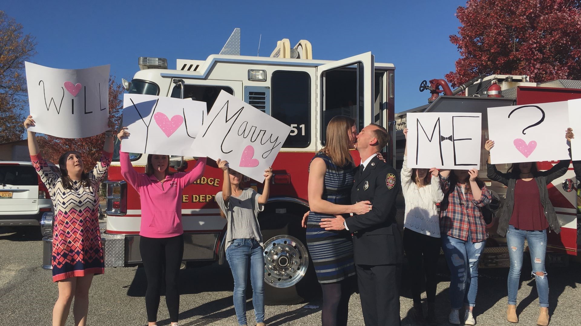 Firefighter calls fire drill at school for epic proposal | 11alive.com