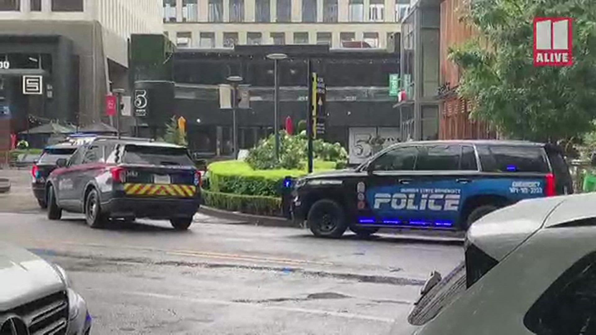 Midtown Atlanta shooting near Colony Square in Peachtree St area ...