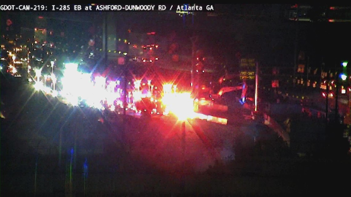 All lanes closed on I-285 eastbound past Georgia 400 | 11alive.com