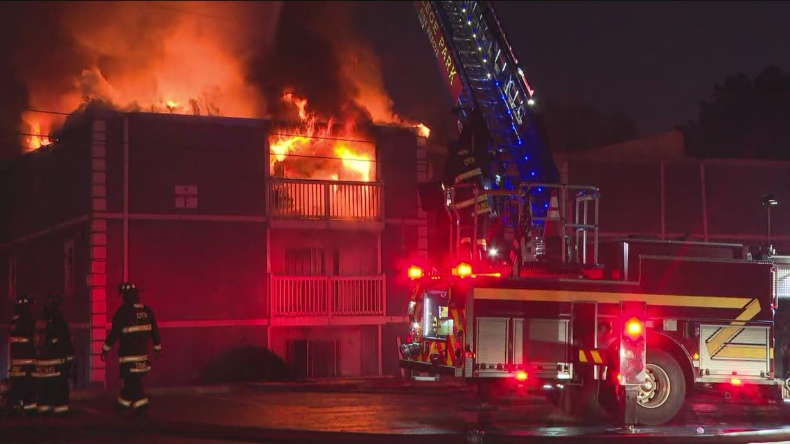 Man forced to jump from third-floor balcony after fire rips through ...