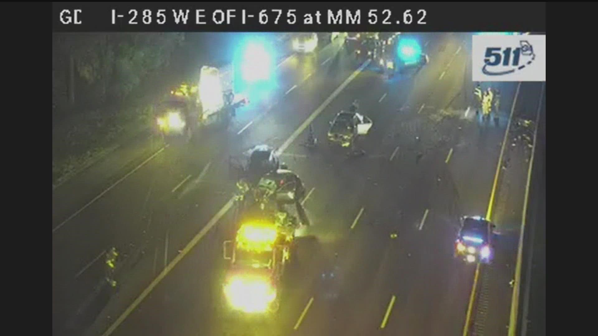 Police investigating crash on I-285 E in DeKalb County | All lanes closed | 11alive.com