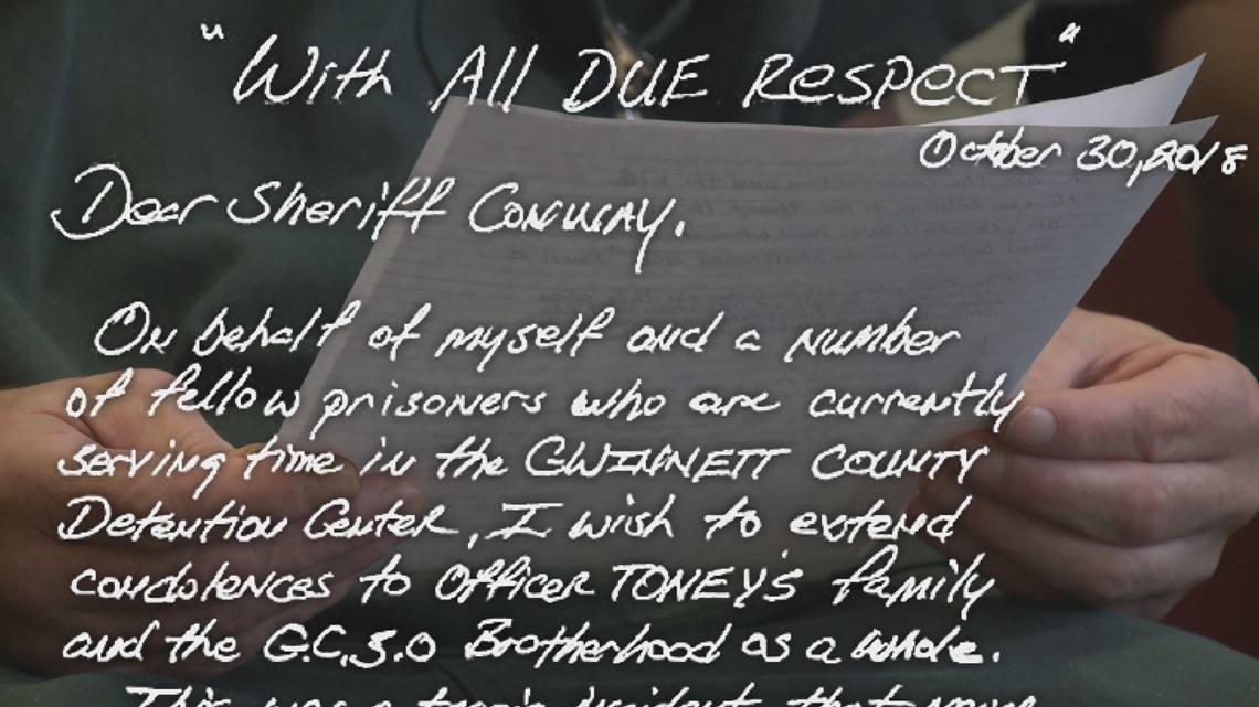 Inmates explain why they wrote letter about fallen Officer Antwan Toney ...