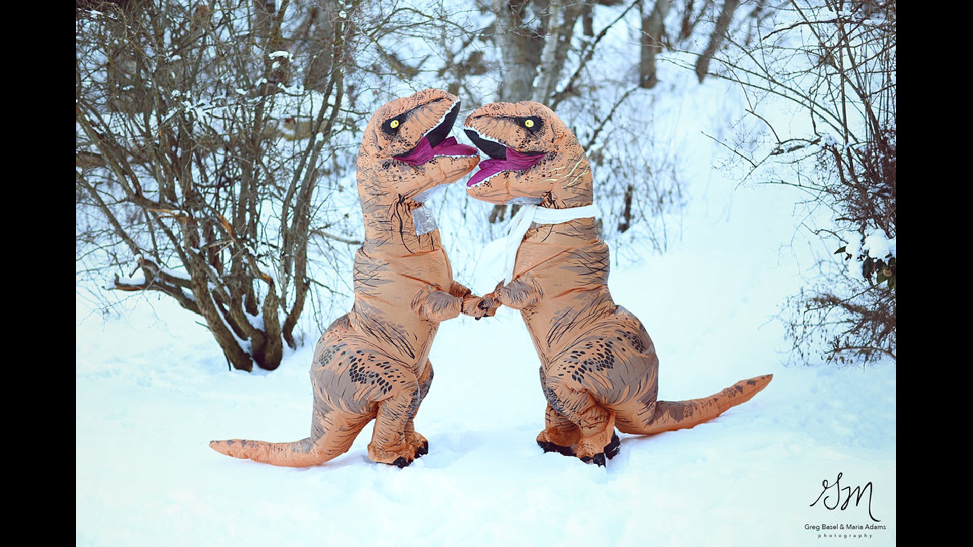 PHOTOS: T-Rex couple poses for photoshoot | 11alive.com
