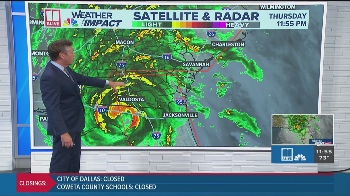 Tracking Hurricane Helene's path after making landfall | 11alive.com