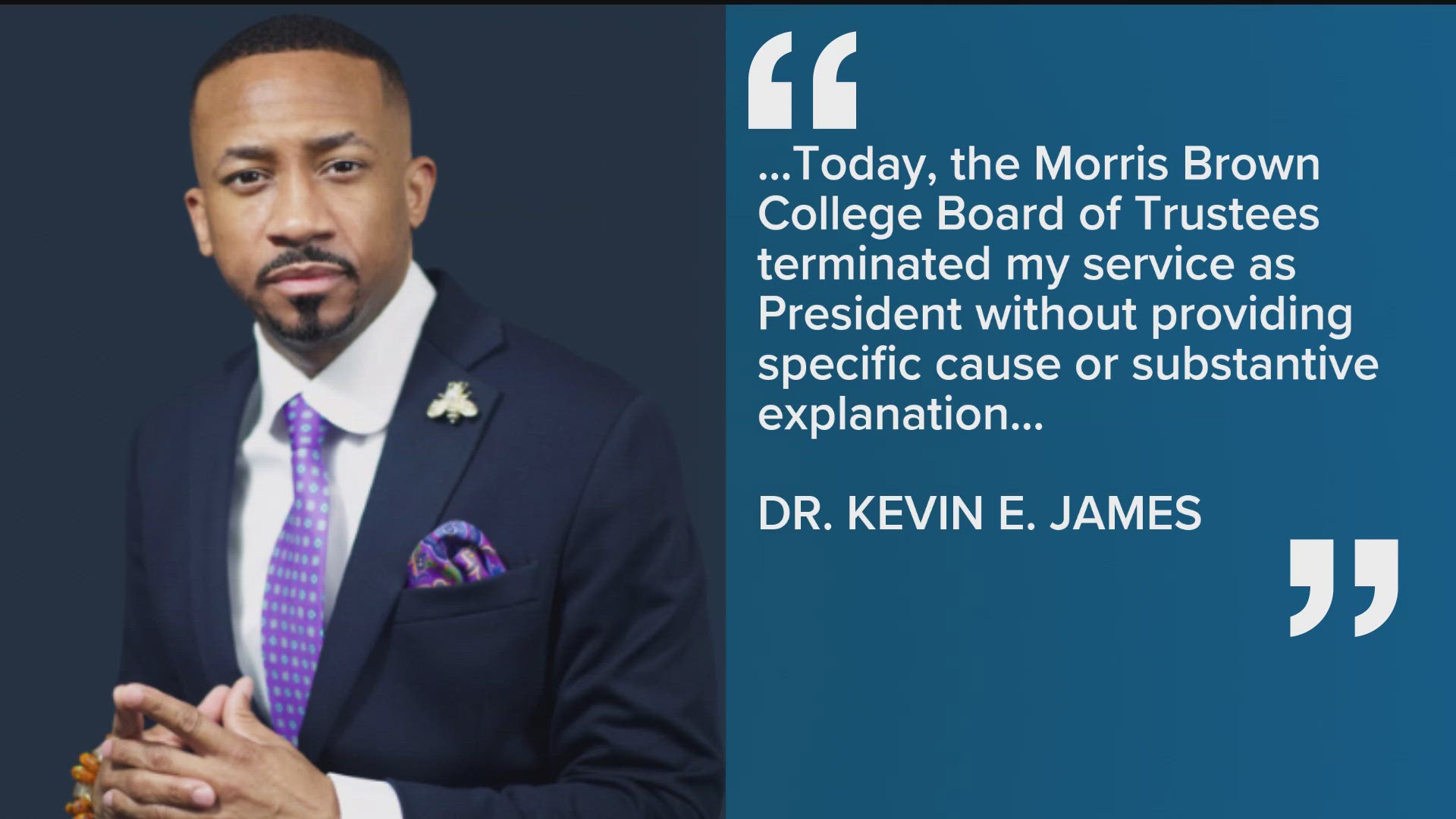 Morris Brown president says he was fired without cause; college ...