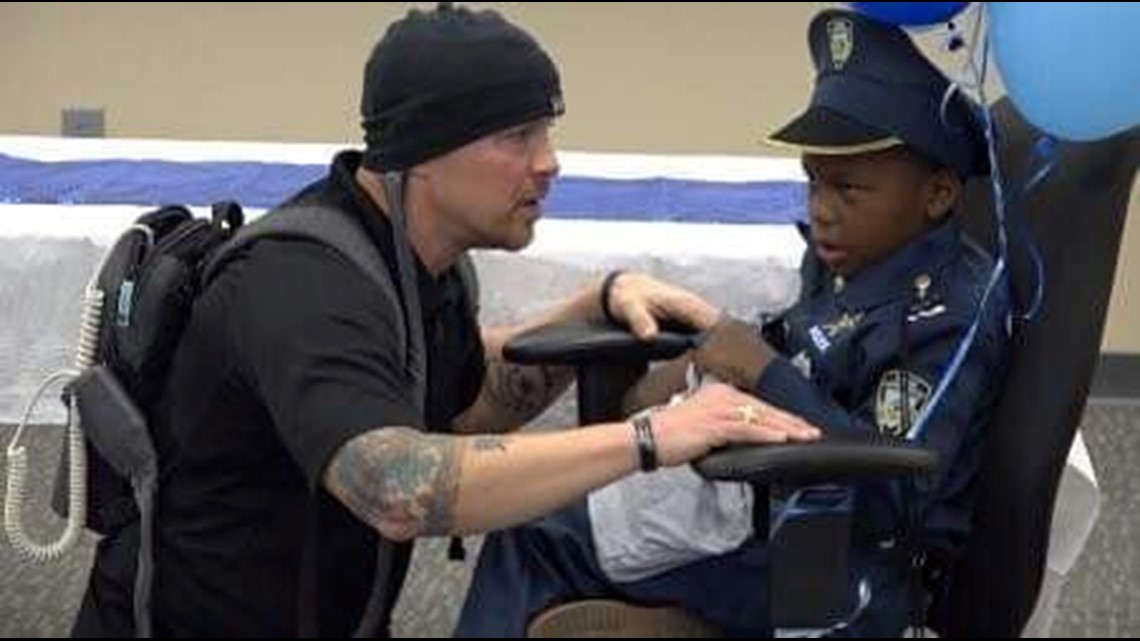 Boy with brain cancer has wish to be police officer fulfilled | 11alive.com