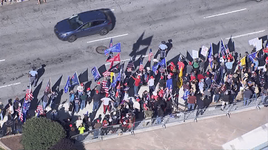 Trump demonstrations march through downtown Atlanta | 11alive.com