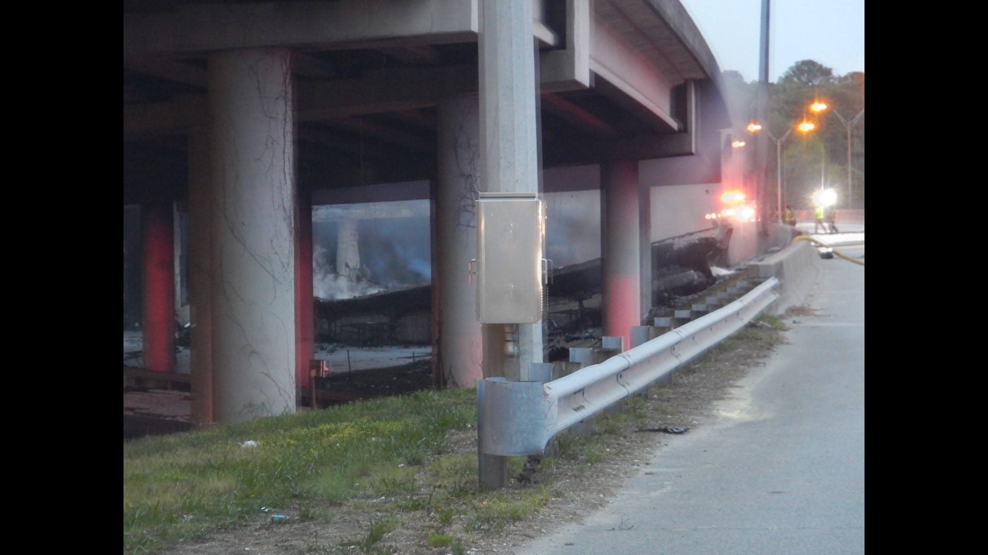 PHOTOS: Fire burning under Atlanta Interstate | 11alive.com