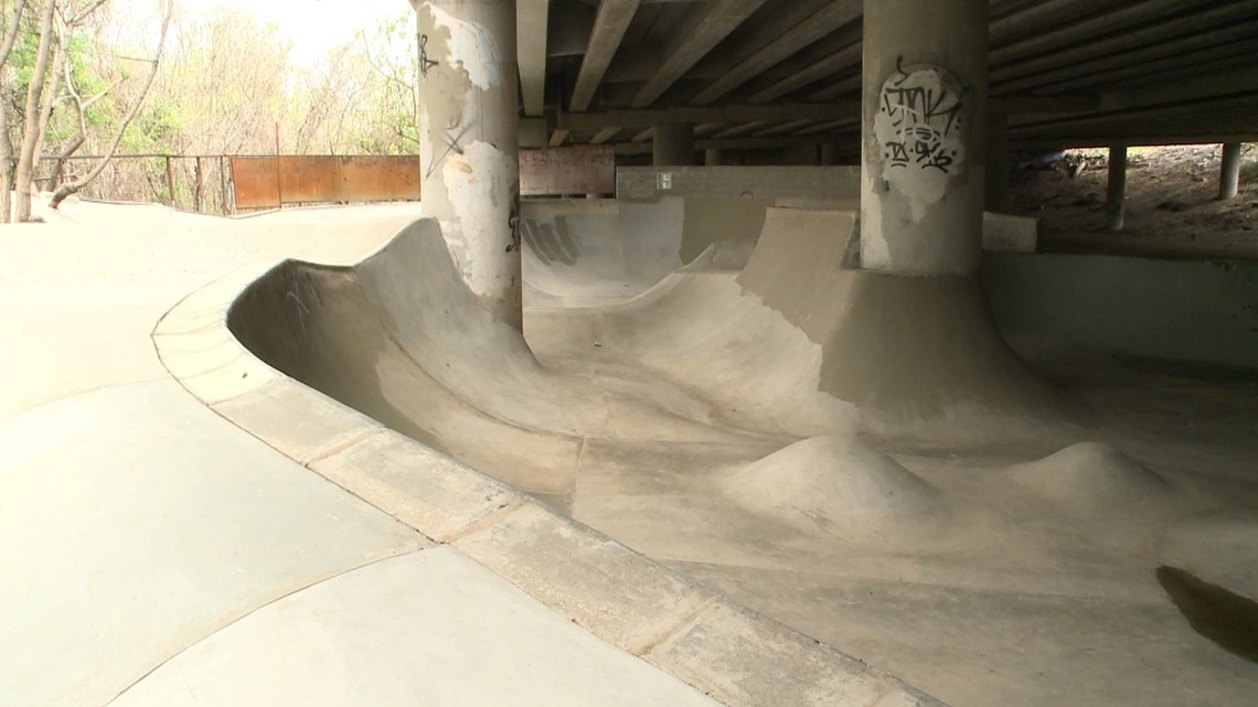 A secret skate park was built under Interstate 85, just yards from the ...