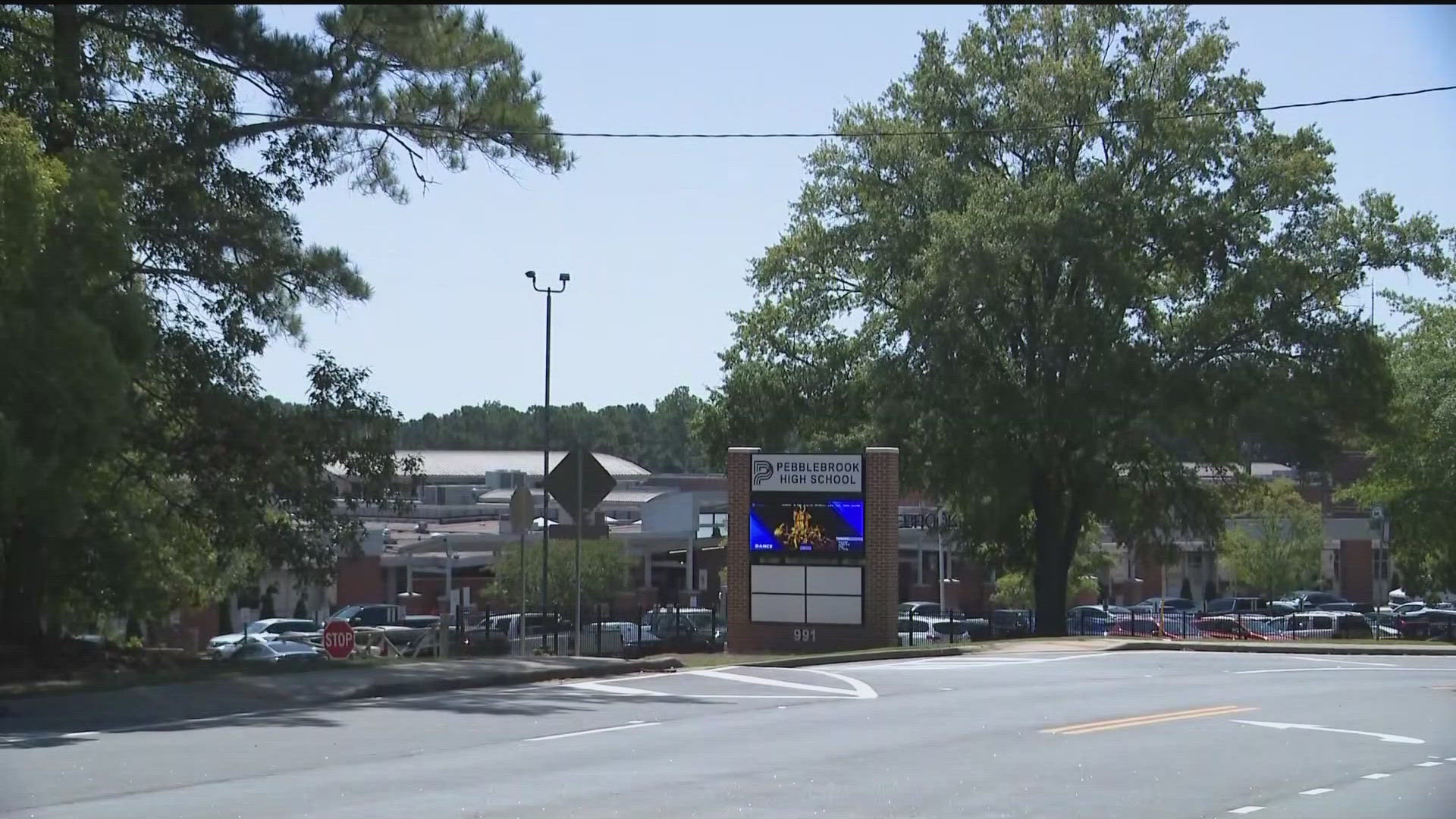 Mableton police apprehend three students after a BB gun was reported at Pebblebrook High School ...
