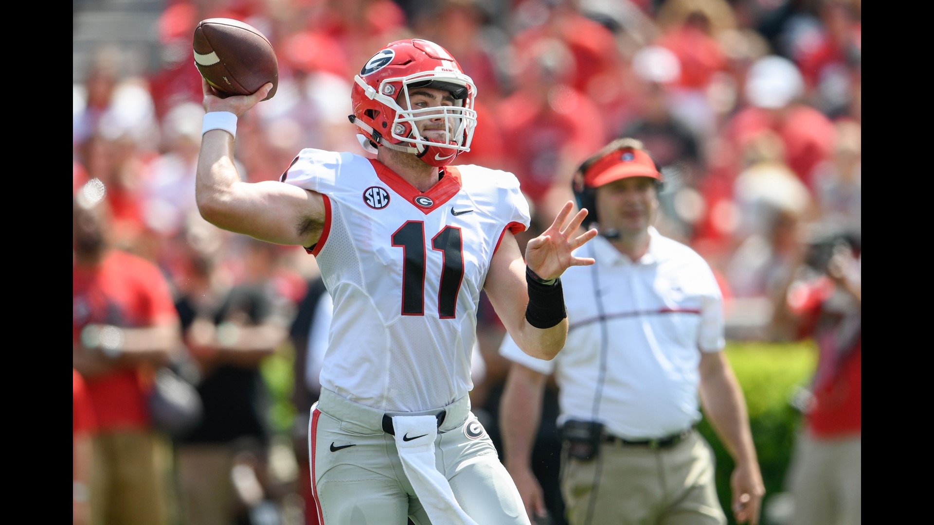 QBs Jacob Eason and Jake Fromm battle at G-Day, Kirby Smart gives his ...