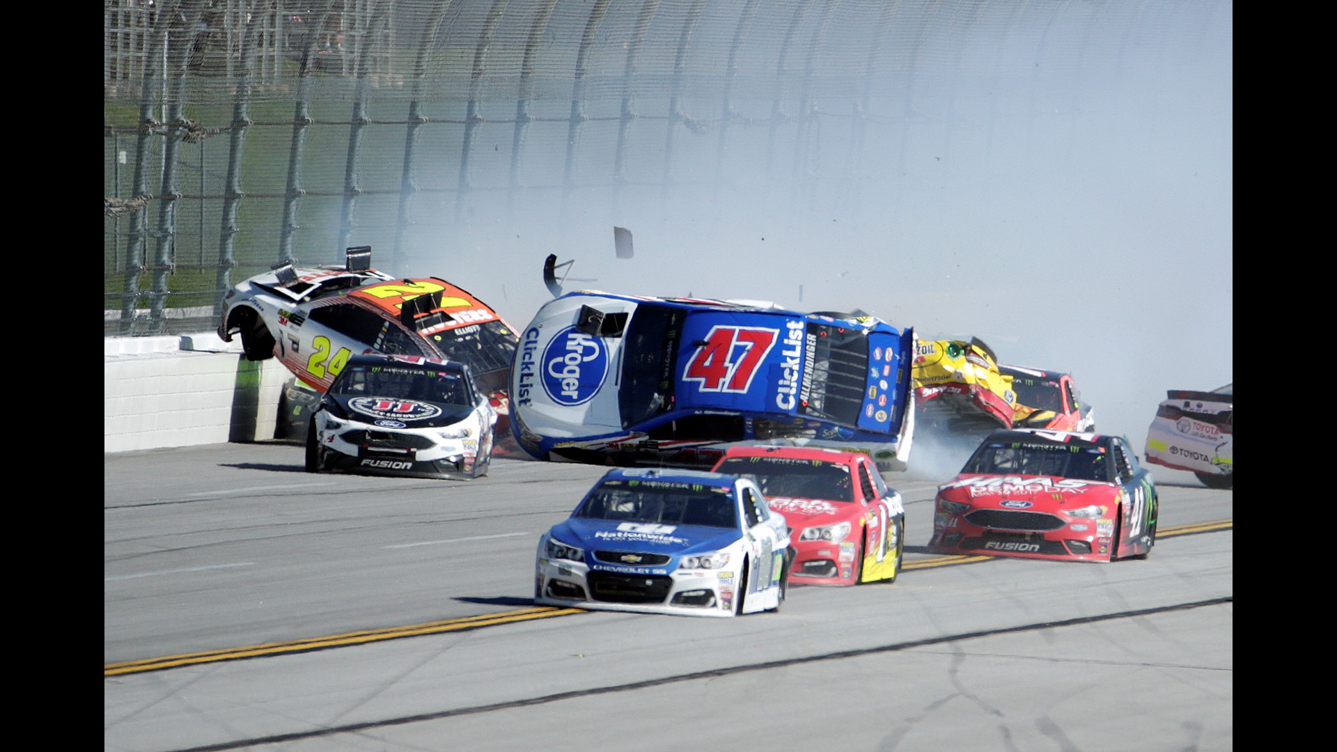 PHOTOS | Massive wreck at Talladega Superspeedway | 11alive.com