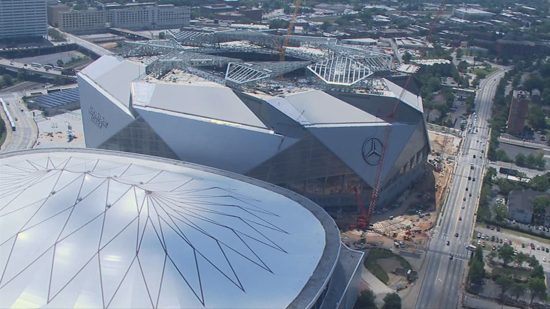 A sneak peek into the nearly finished Mercedes-Benz Stadium | 11alive.com