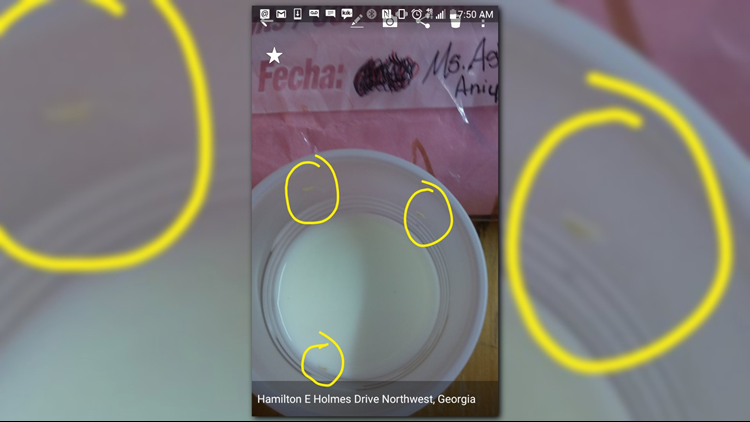 Photo appears to show worms in daycare milk | 11alive.com
