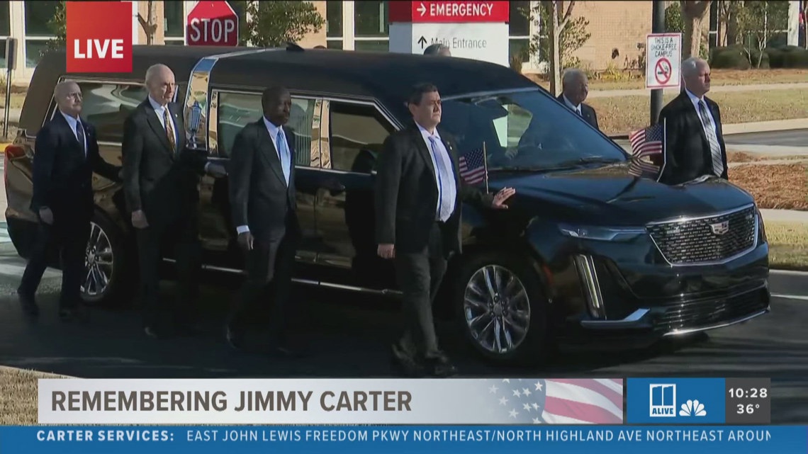 Motorcade for Jimmy Carter begins in Americus | 11alive.com