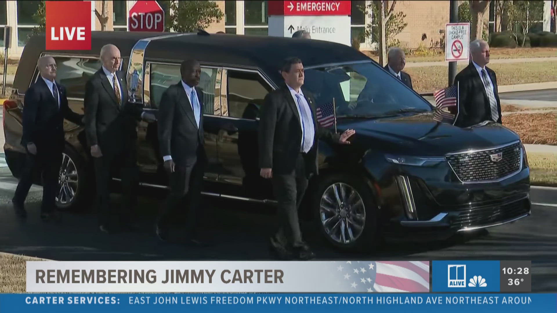 Motorcade for Jimmy Carter begins in Americus | 11alive.com