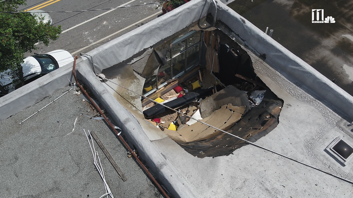 New images reveal gaping hole in roof of restaurant after collapse ...