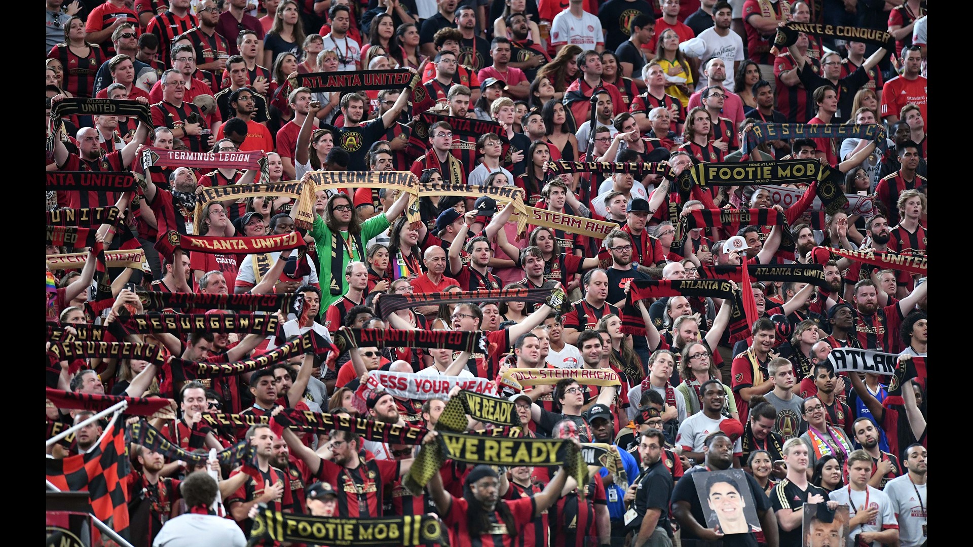 Arthur Blank hammers in Atlanta United's golden spike in front of ...