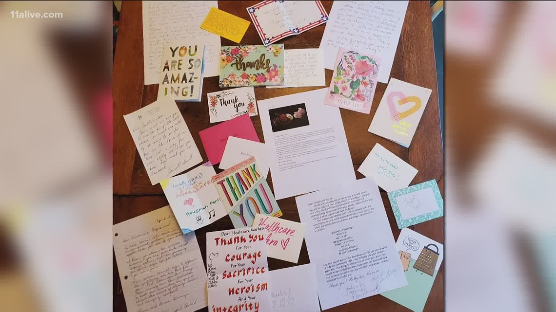 Campaign writes up a hundreds of kind notes for healthcare heroes ...