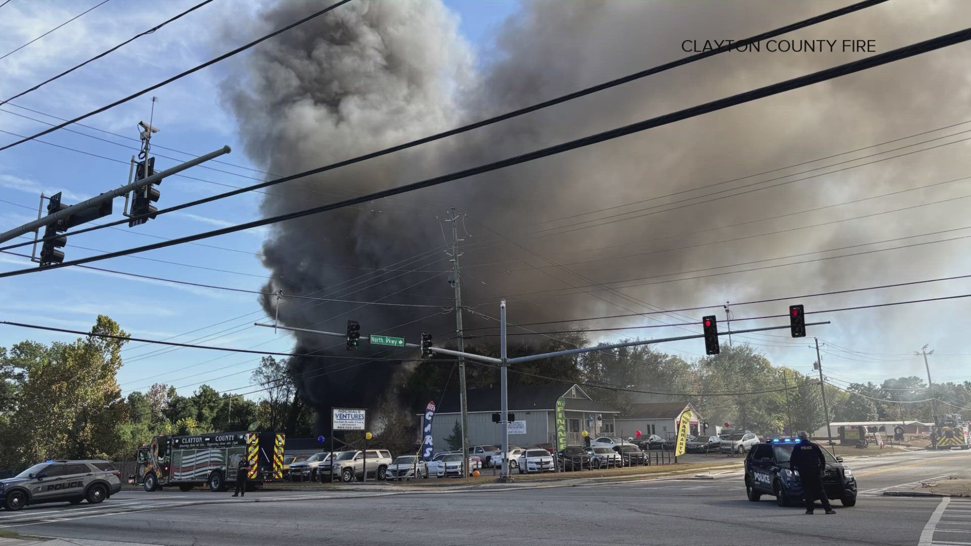 Firefighters in Clayton County contain large grass and debris fire ...