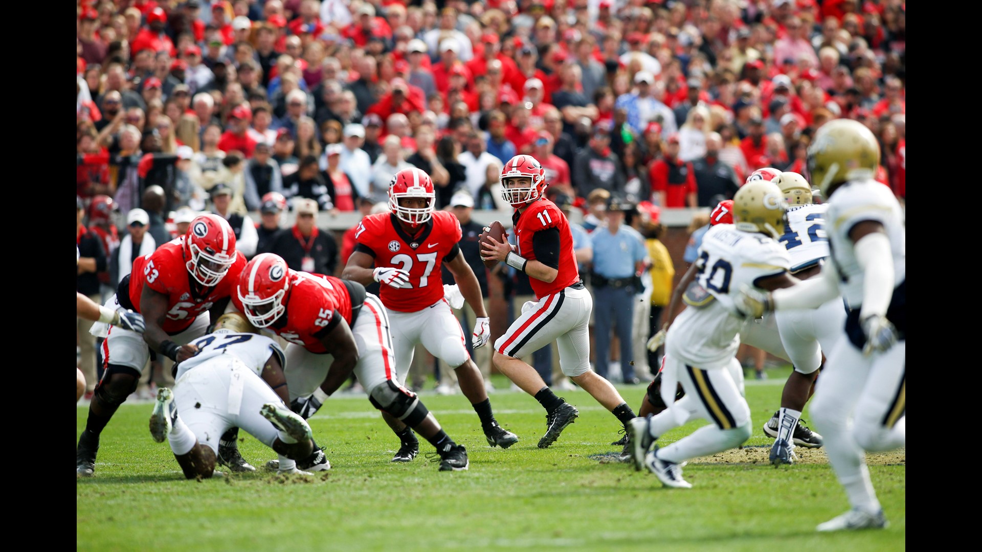 Despite GT ripping hedges last year, UGA passes on rowdy celebration ...