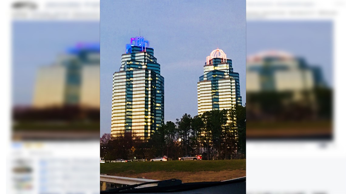No, the King & Queen Towers were not lit for Auburn | 11alive.com