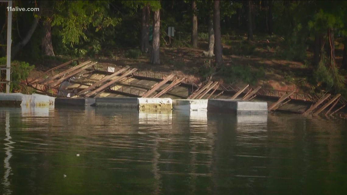 Video shows Lake Lanier storm damage | 11alive.com