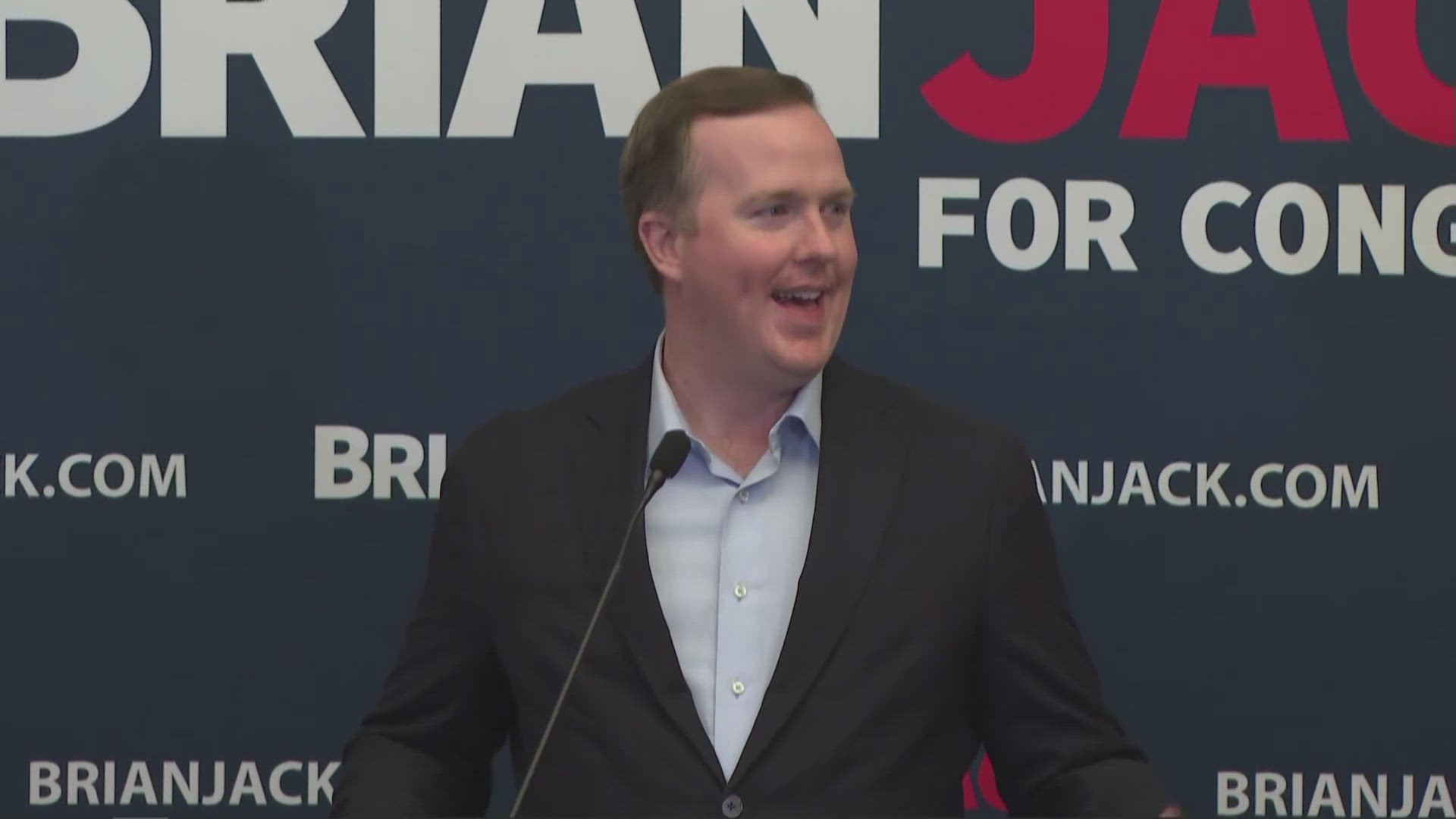 Georgia primary runoff: Brian Jack speaks to supporters after being ...