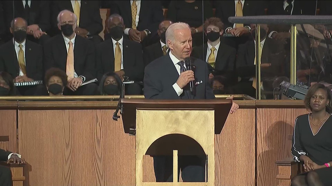 President Joe Biden's visit to Ebenezer, his sermon | 11alive.com