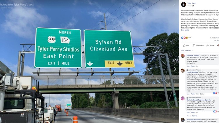 Tyler Perry Studios sign debuts on GA-166 | 11alive.com