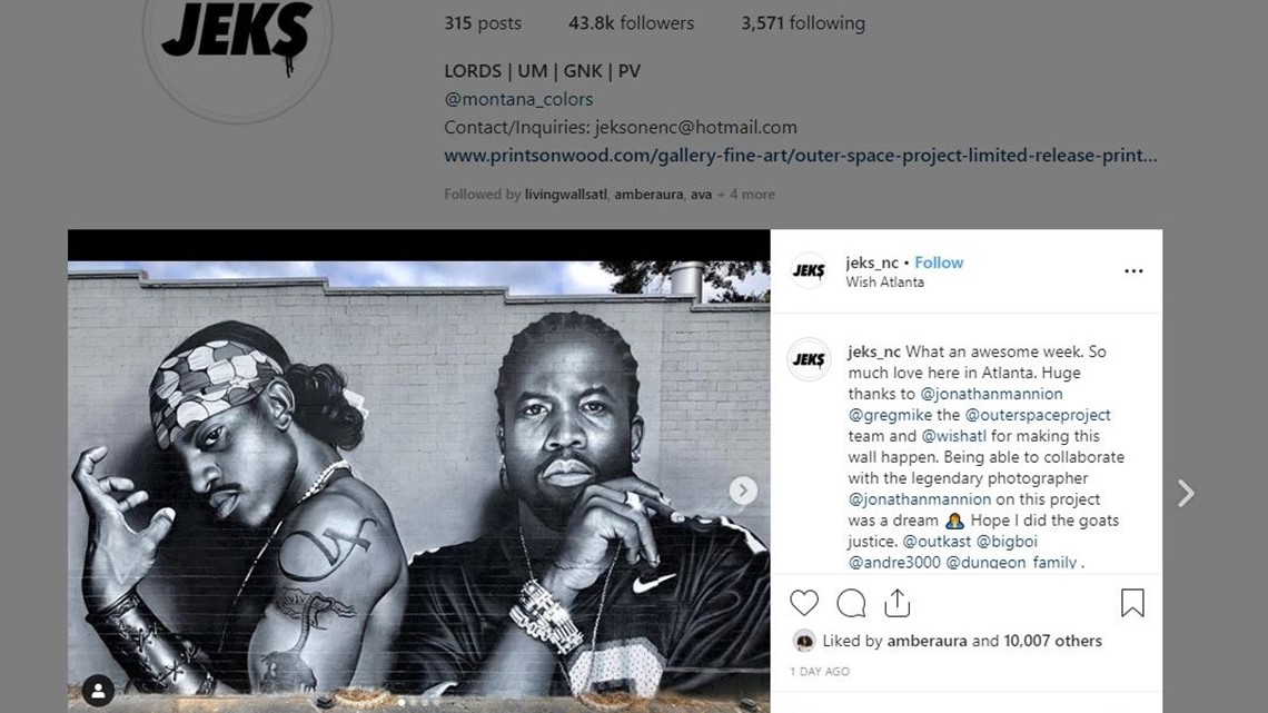 Outkast mural Little Five Points | 11alive.com